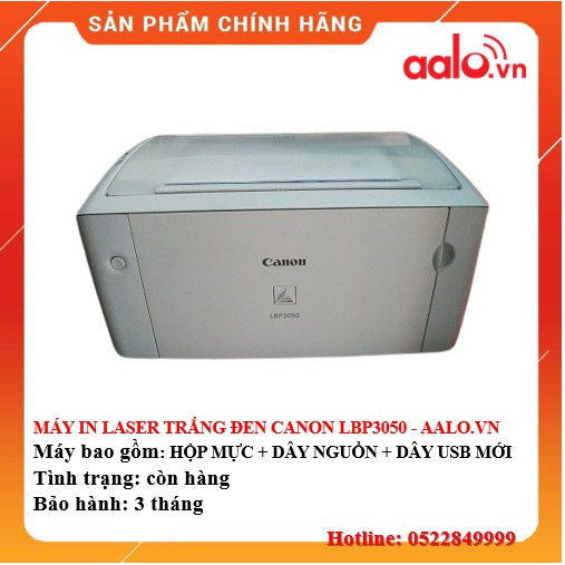 Máy in laser trắng đen CANON LBP3050 đã qua sử dụng - Bảo hành 3 tháng ...