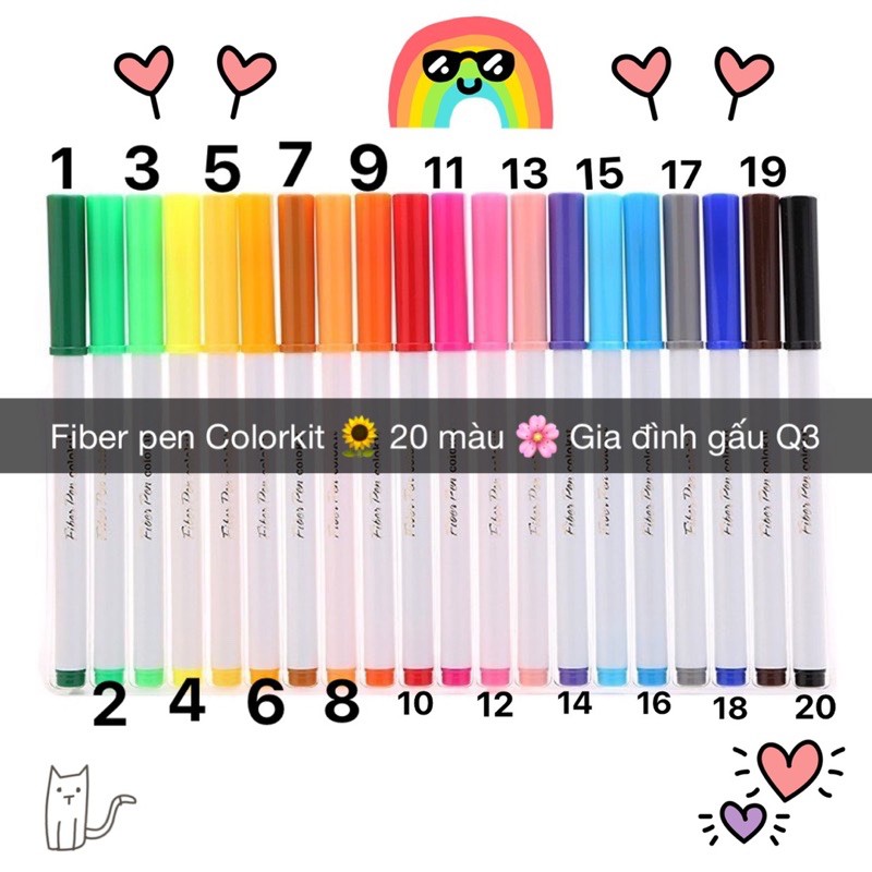 Lẻ 1 cây - chọn màu - bút Fiber pen Colorkit 🌻 hợp trang trí, planner ...