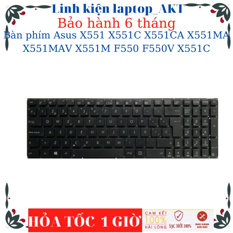 Bàn phím laptop Asus X551 X551C X551CA X551MA X551MAV X551M F550 F550V ...