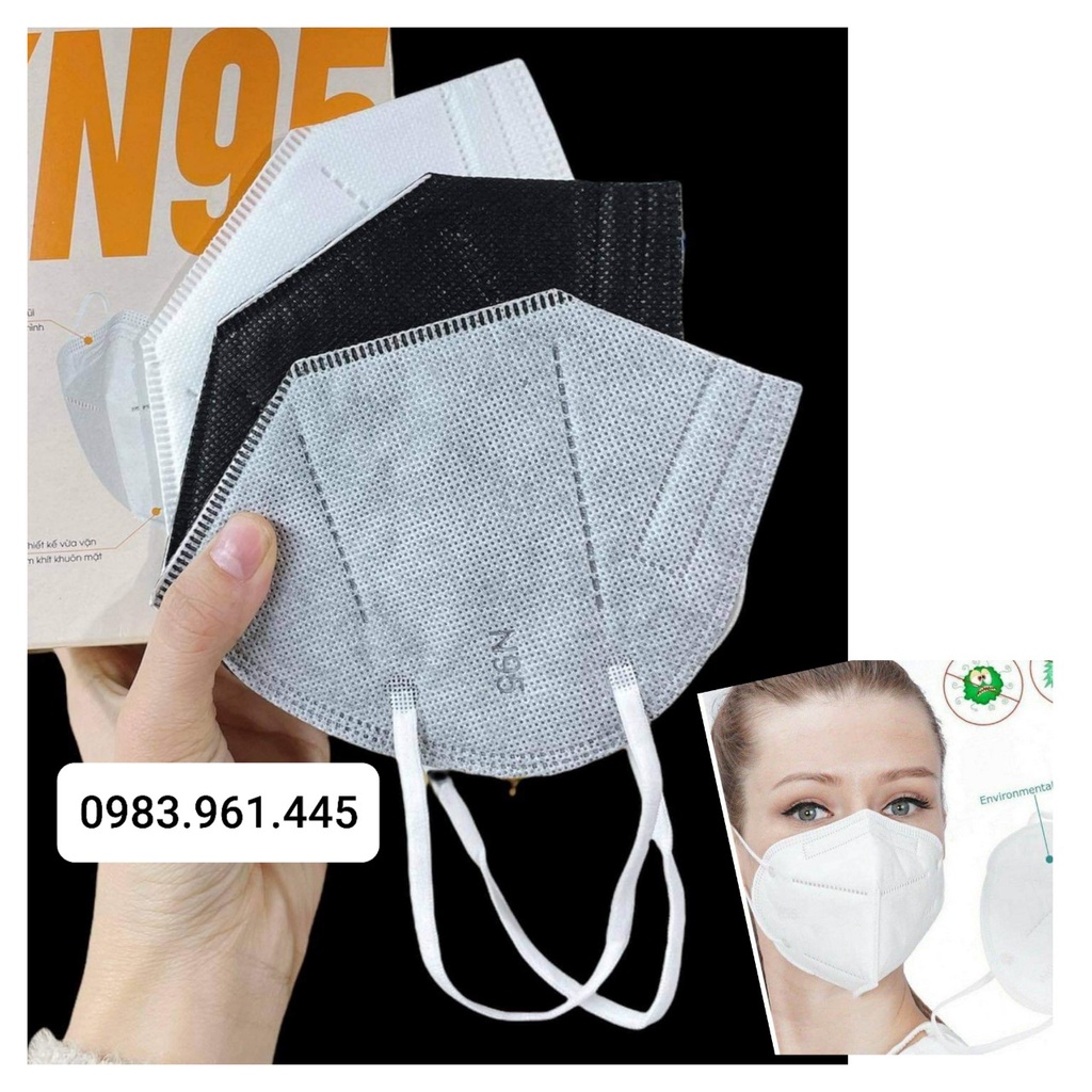 {Set 50 chiếc} Khẩu trang N95 không van 5 lớp chống bụi mịn PM 2.5 | Shopee Việt Nam