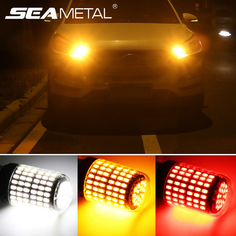 Bóng đèn LED xi nhan ô tô SEAMETAL Canbus BA15S 1156 BA15D 1157 3014 ...