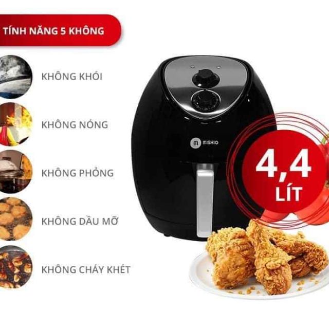 Nồi chiên không dầu Mishio MK41 4,4l | Shopee Việt Nam
