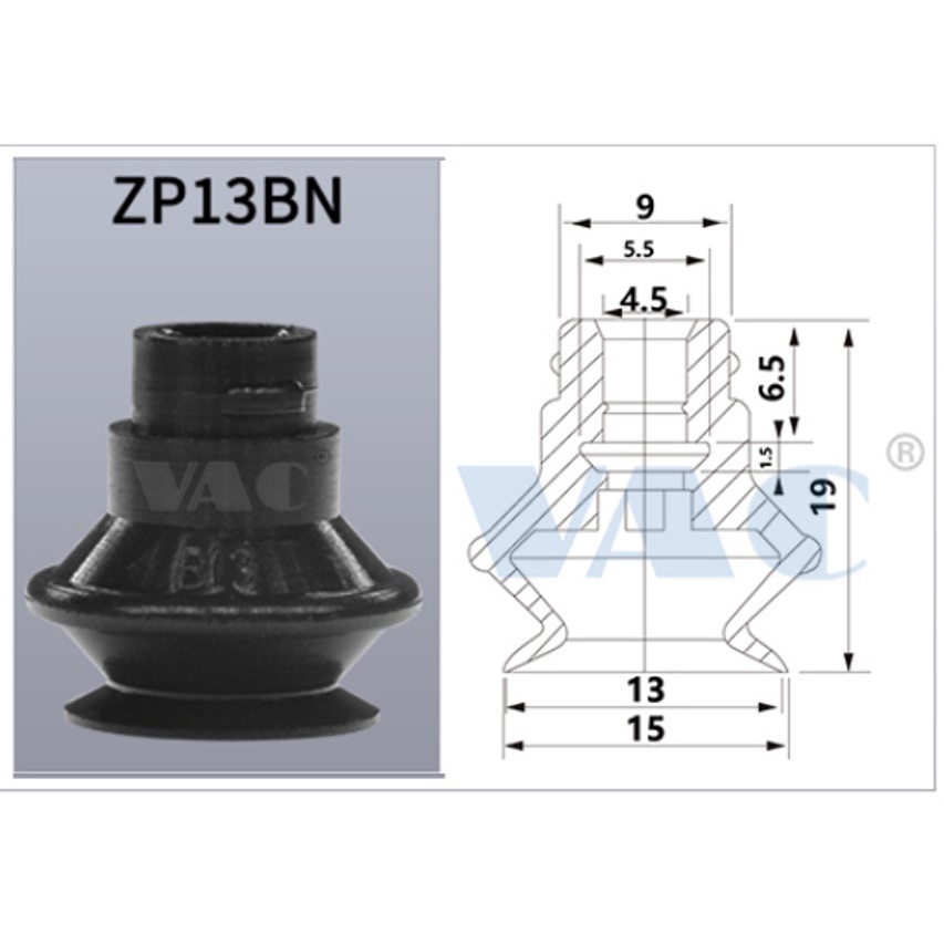 Giác hút chân không SMC ZP06/08/10/13/16/20/25/32/40/50BS/BN | Shopee ...