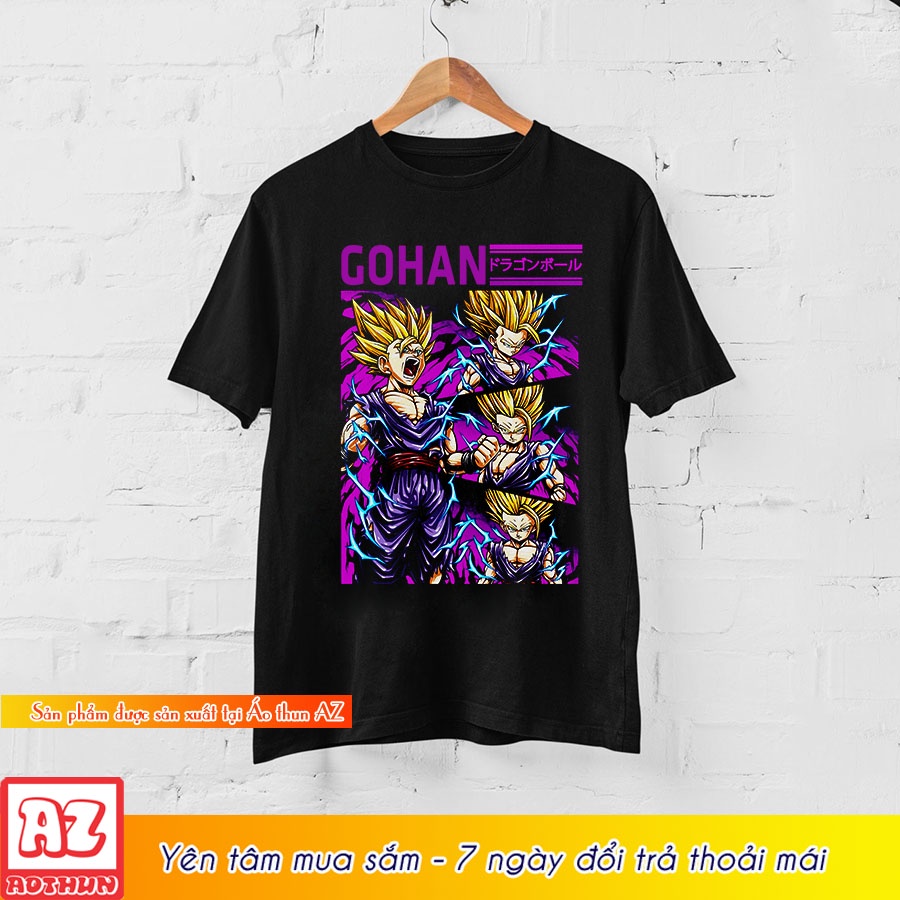 Áo thun in hình dragon ball super hero gohan beast màu đen cực đẹp ...