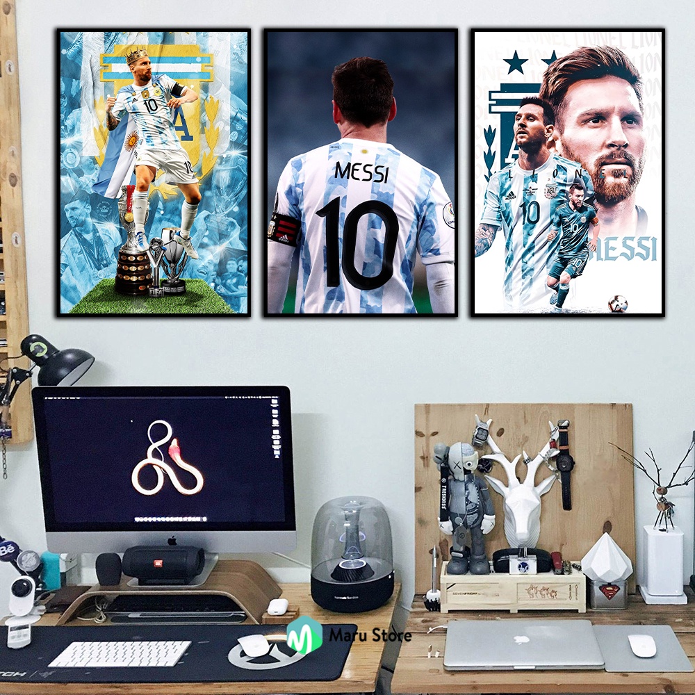 Tranh Messi Argentina Treo Tường Có Khung Trang Trí Quán Coffee ...