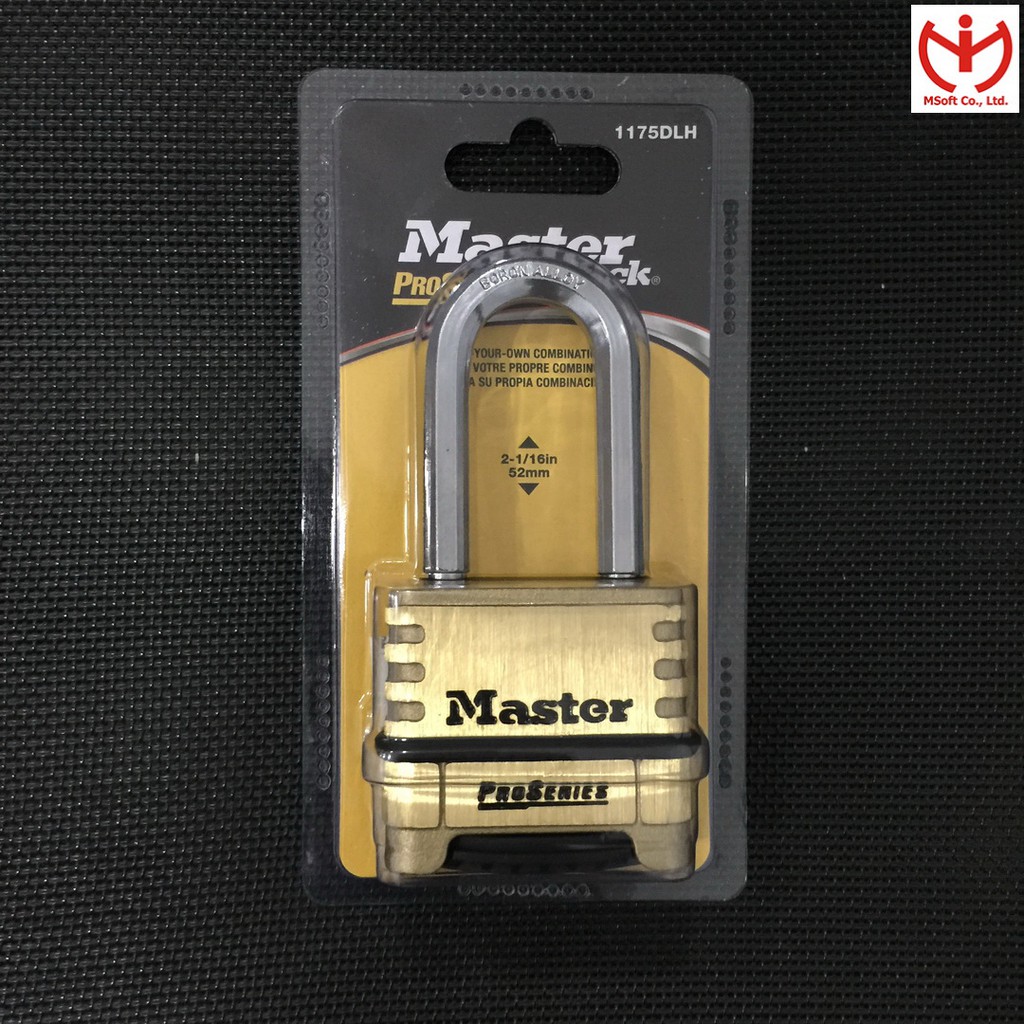 [Hỏa tốc HCM] Ổ khóa số càng dài Master Lock 1175 DLH thân đồng 57mm ...