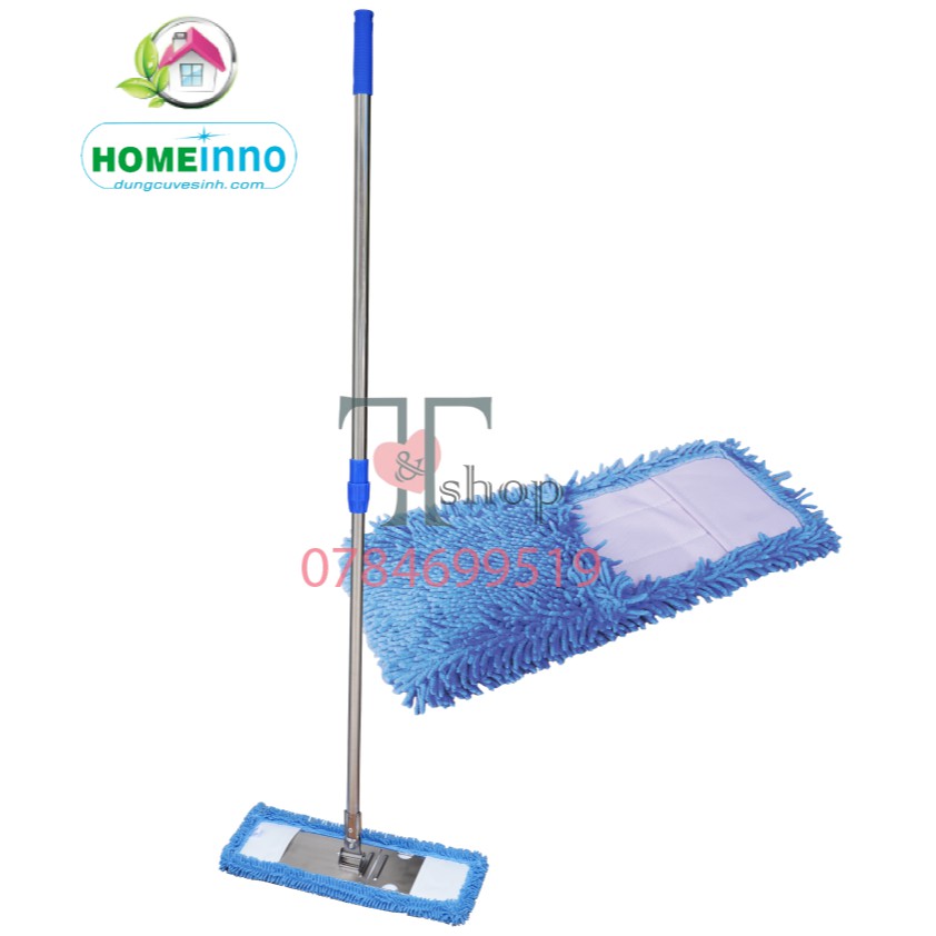 Cây Lau Nhà Công Nghiệp Inox Microfiber San Hô 45cm Homeinno Cán Rút ...