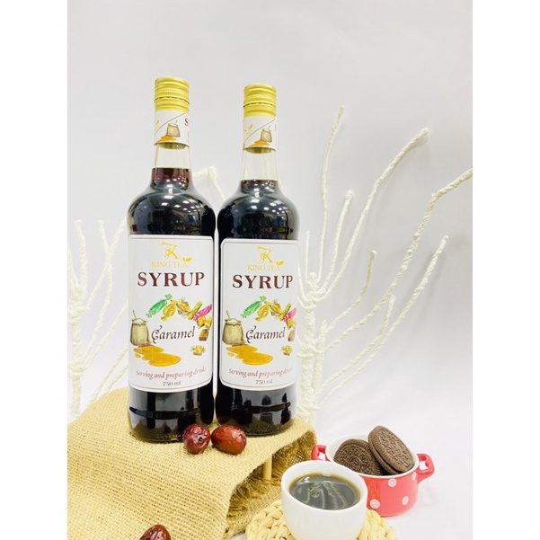 Siro Caramel Pha Chế( Syrup Caramel ) KingTea.XT- Chai Thuỷ Tinh 800ml ...