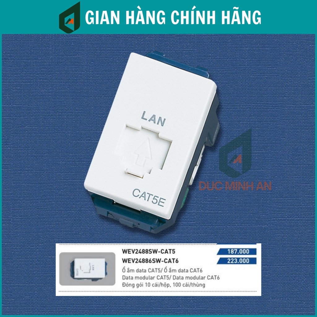 Hạt Mạng Panasonic - Ổ Cắm Data WEV2488SW-CAT5 | Shopee Việt Nam