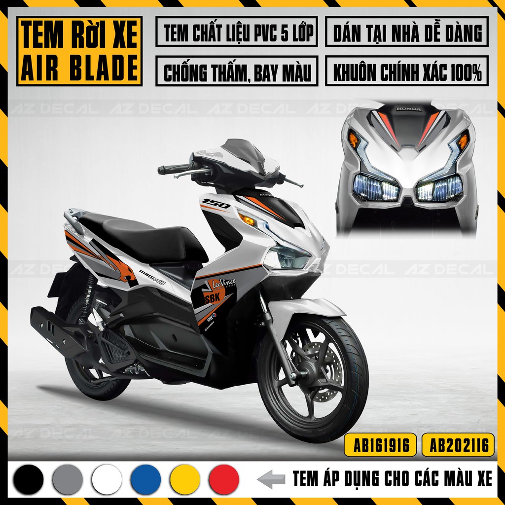 Tem Rời Dành Cho Xe Air Blade 2016 - 2022 In Hình SBK | AB16 | Decal ...