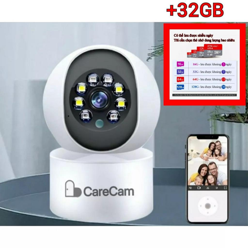 Camera Wifi ip Carecam không dây trông nhà phiên bản 2023 đàm thoại ...