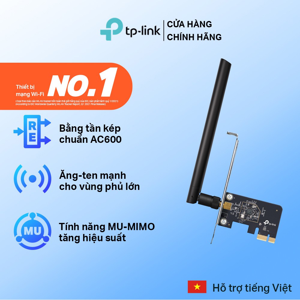 Bộ Chuyển Đổi Wifi TP-Link Archer T2E PCIe Băng Tần Kép AC600 | Shopee ...