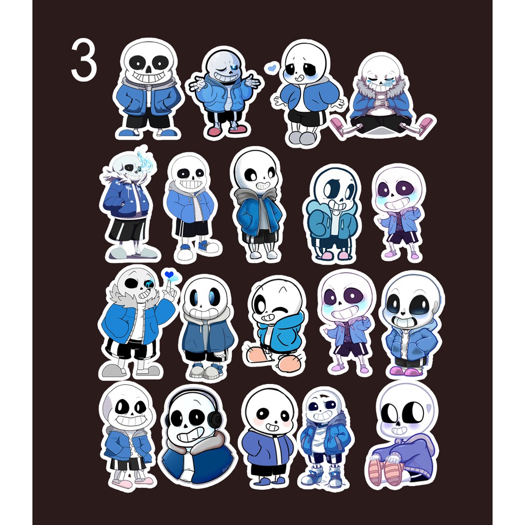 Sticker hình dán sans Undertale | Shopee Việt Nam