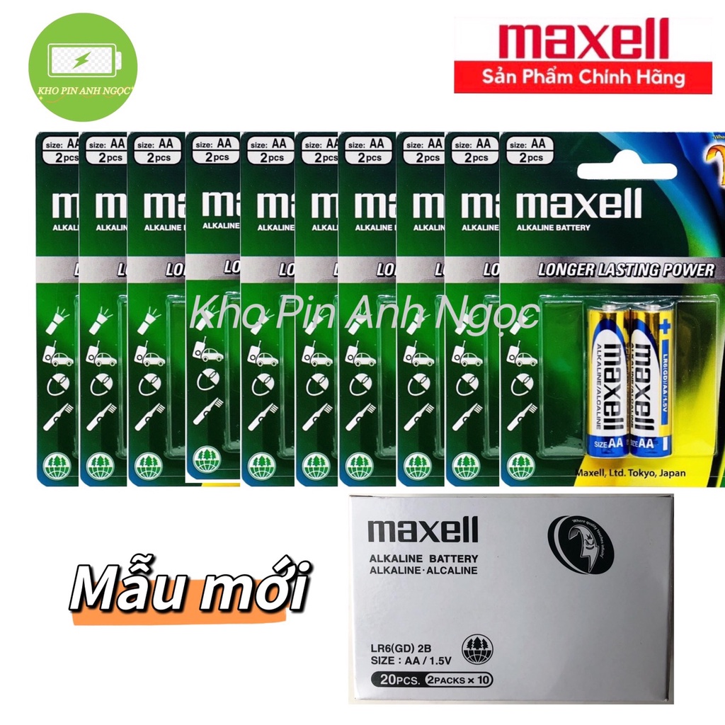 Hộp 20 Viên Pin AA / AAA Maxell Alkaline 1,5V (Mẫu Mới) - Hàng chính ...