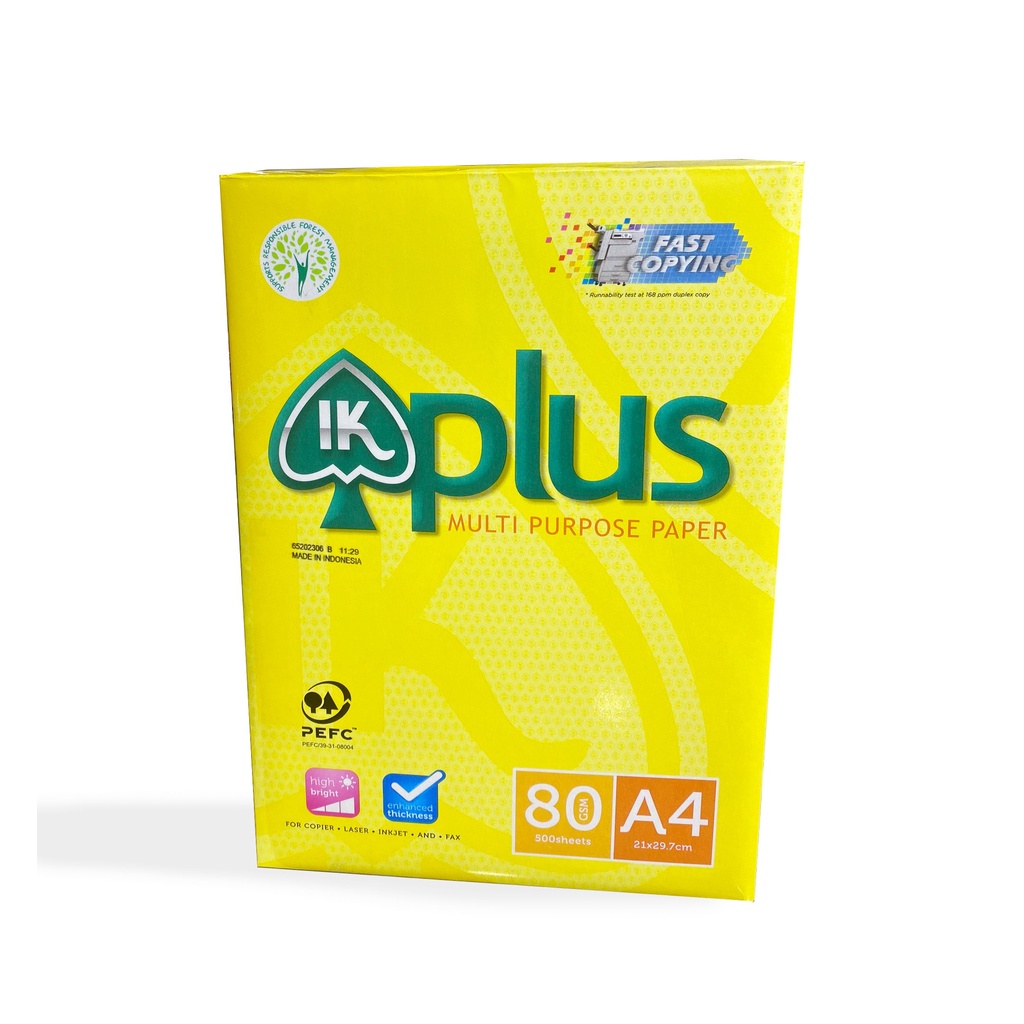 Giấy in, giấy photo IK plus A4, ĐL 80g/m2 ( 500 tờ/1 ram ) - Giấy Trắng [Giấy in dày chất lượng ...