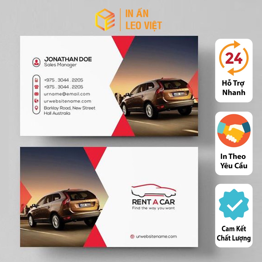 Name card danh thiếp cho xe TAXI kích thước 8.8x5.3cm thiết kế theo yêu ...
