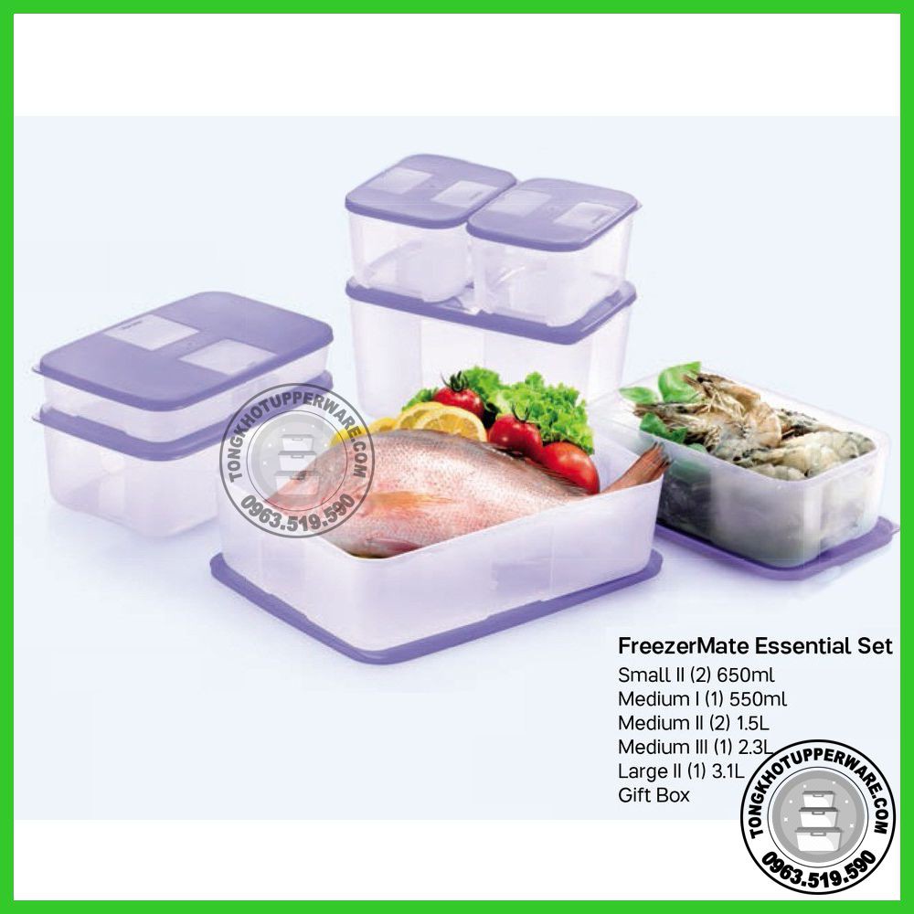 Bộ hộp trữ đông Tupperware Freezermate Essential Set 7 | Shopee Việt Nam