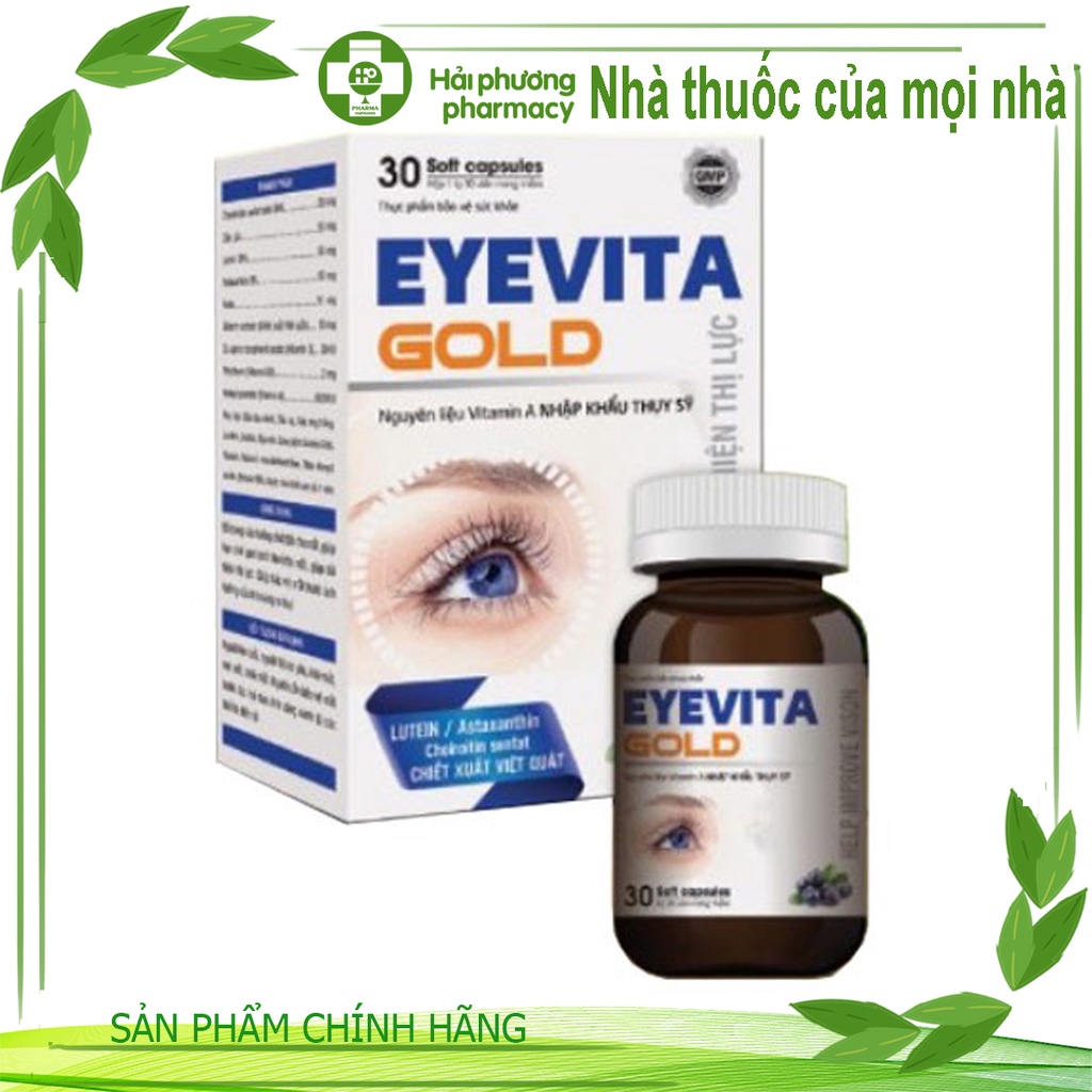 Eyevita Gold - Viên uống bổ mắt hỗ, hỗ trợ bổ sung dưỡng chất tốt cho ...
