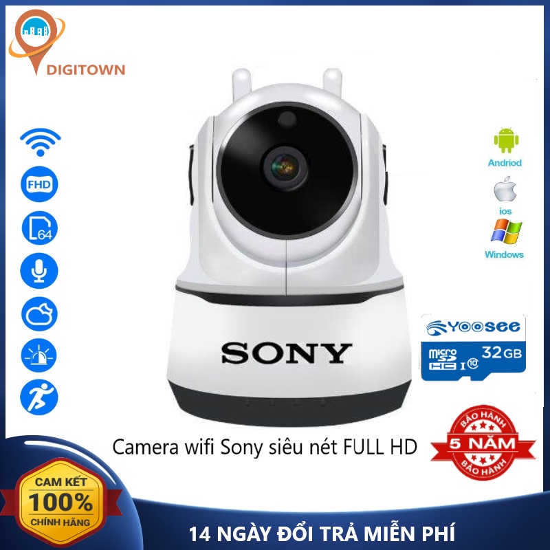 Camera Wifi Sony 3.0 Trong Nhà Sony 2 Râu 3.0 Mpx Full Hd 1080P, Hỗ Trợ ...