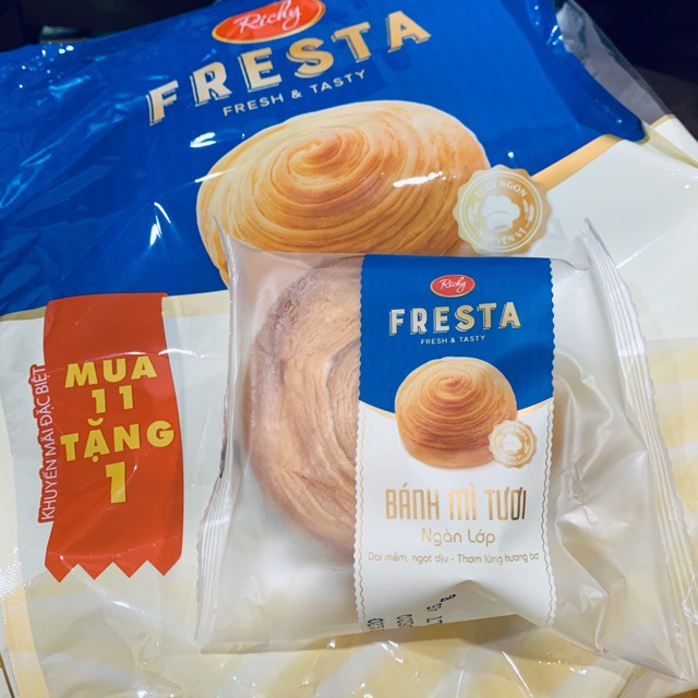 BÁNH MÌ TƯƠI NGÀN LỚP FRESHTA RICHY 45g | Shopee Việt Nam