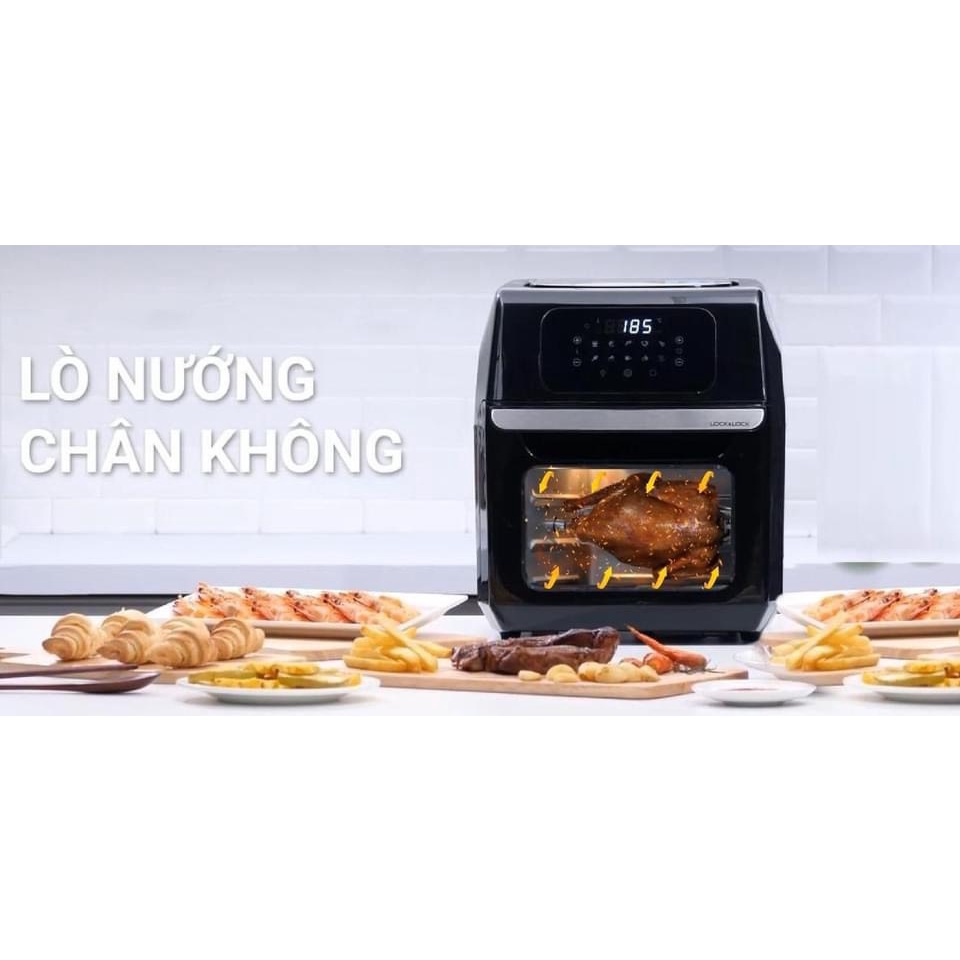 HG- [LOCK&LOCK CHÍNH HÃNG] Nồi chiên không khí Lock&Lock 12L EJF696BLK ...