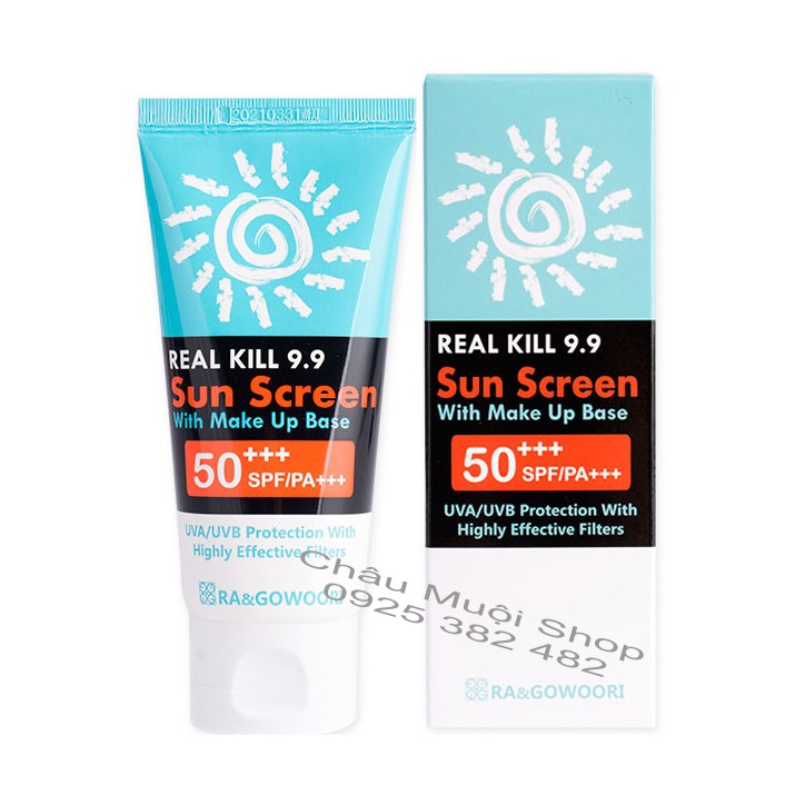 Xả Kem Chống Nắng Ra & Gowoori Real Kill 9.9- Sun Screen With Make Up Base SPF50+/PA+++ | Shopee ...