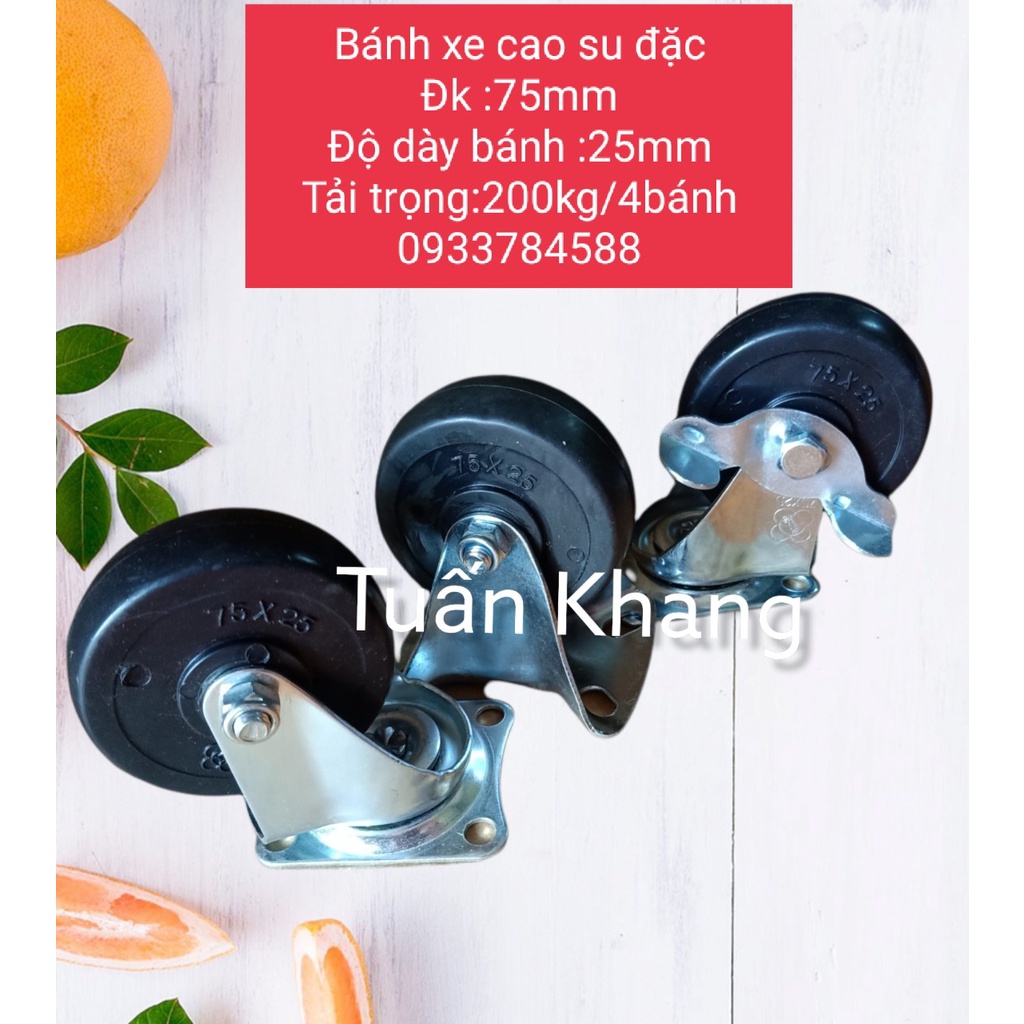 Bánh xe 75x25 cao su đúc | Shopee Việt Nam