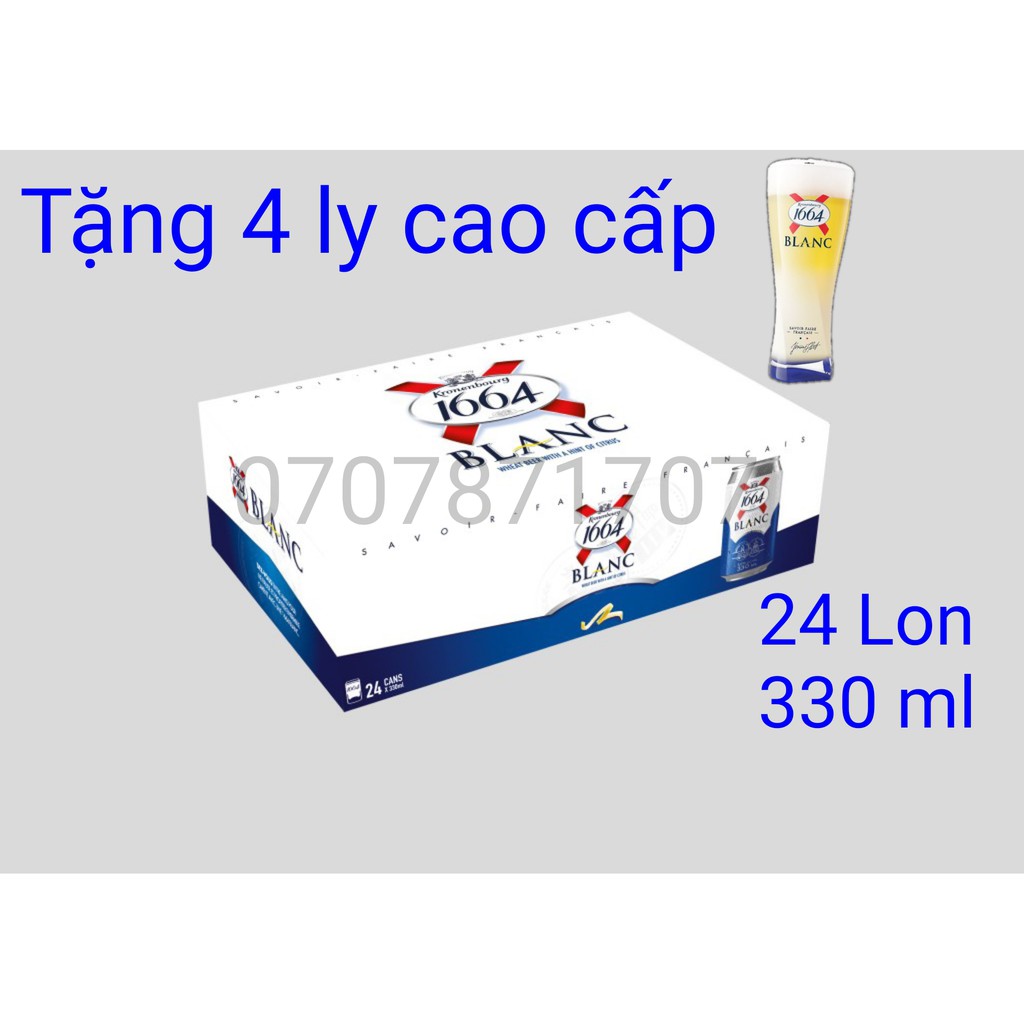 Bia 1664 Blanc - Thùng 24 Lon 330ml | Shopee Việt Nam