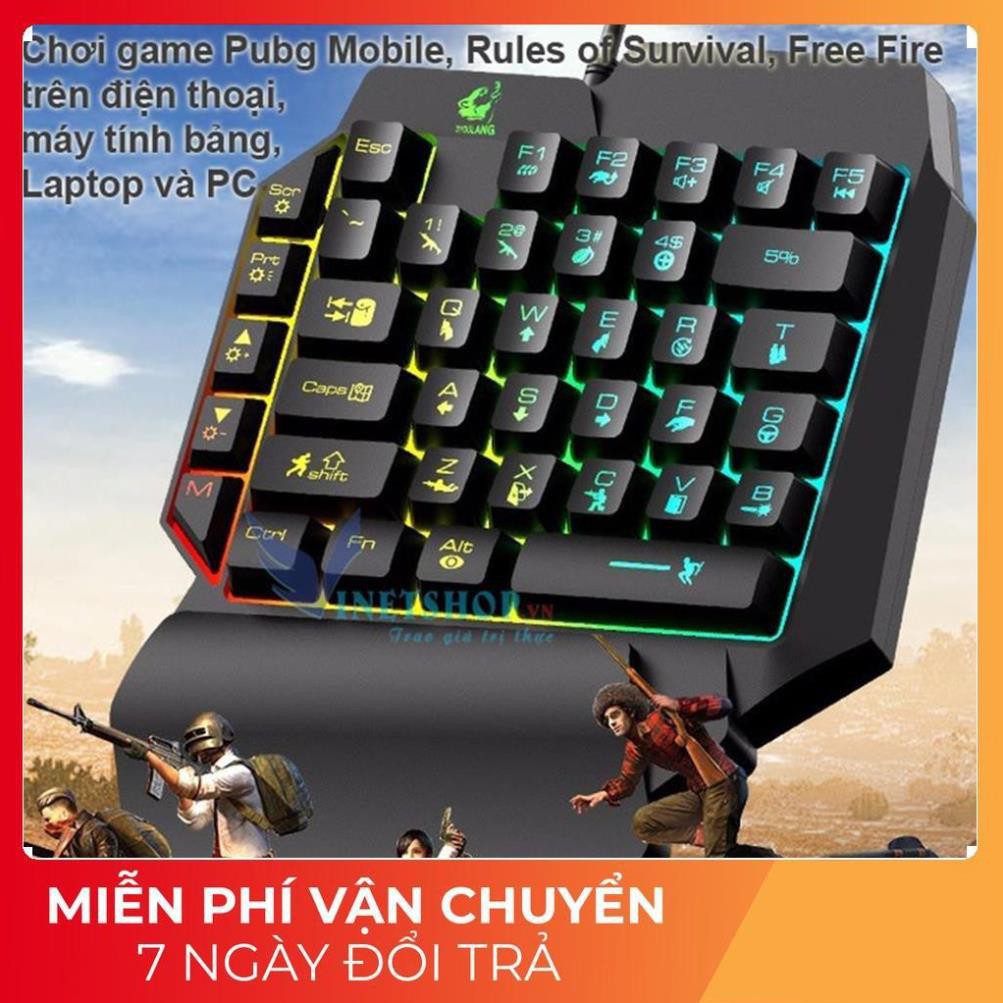 HOT- Bàn Phím Giả Cơ 1 Tay Free Wolf K15 Gaming Bàn Phím Cho PUBG OW ...