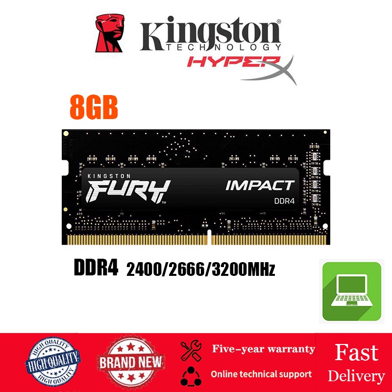 8GB Kingston NEW Hyperx Fury Notebook Memory RAM DDR4 SODIMM 2400 ...