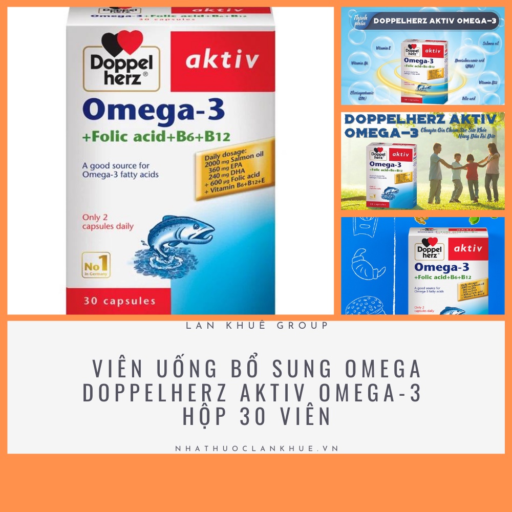 Viên uống bổ sung Omega Doppelherz Aktiv Omega-3 Hộp 30 viên | Shopee ...