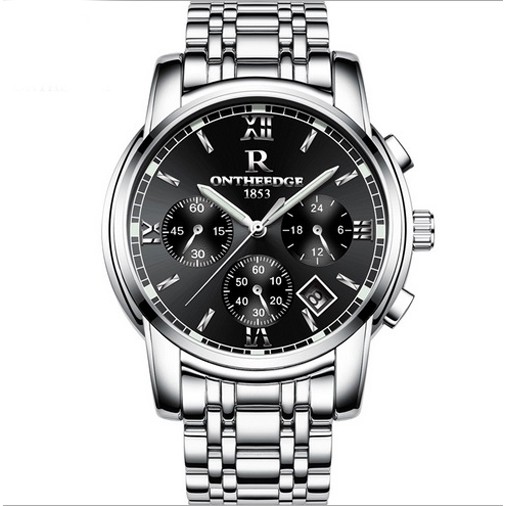 Đồng hồ nam dây thép đặc 6 kim cao cấp Ontheedge (fullbox, trắng - đen ...