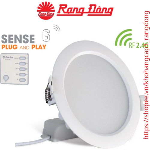 Bộ 6 đèn LED Downlight âm trần RF remote 90/7W Rạng Đông AT16.RM 90/7W.C6, vỏ nhôm đúc | Shopee ...