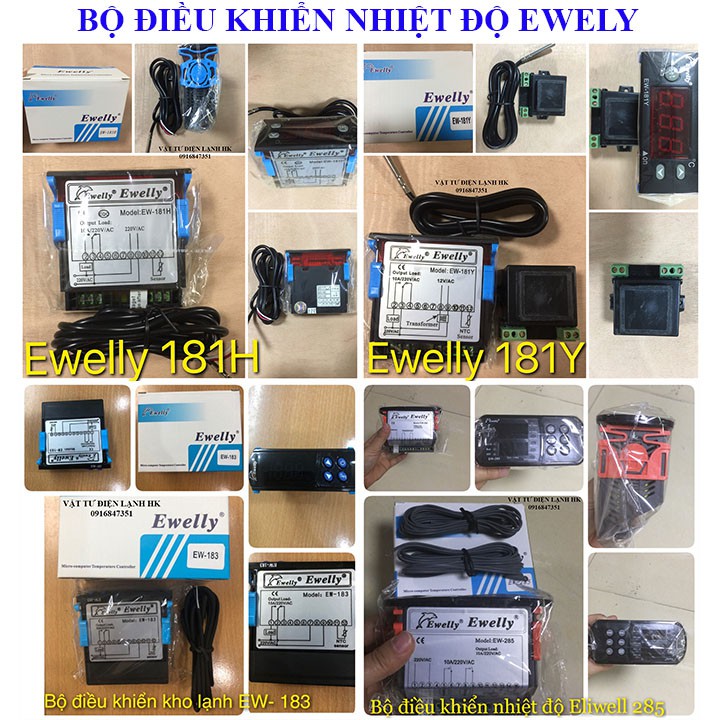 Bộ điều khiển nhiệt độ kho lạnh Ewelly EW-181H EW-181Y EW-183 EW-285 181H 181Y 183 285 | Shopee ...