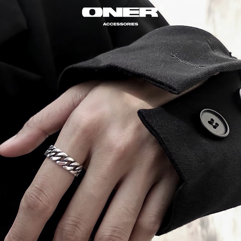 Nhẫn ONER Bạc 925 "Chain Ring" ( Bảo Hành Bạc 1 Năm ) | Shopee Việt Nam