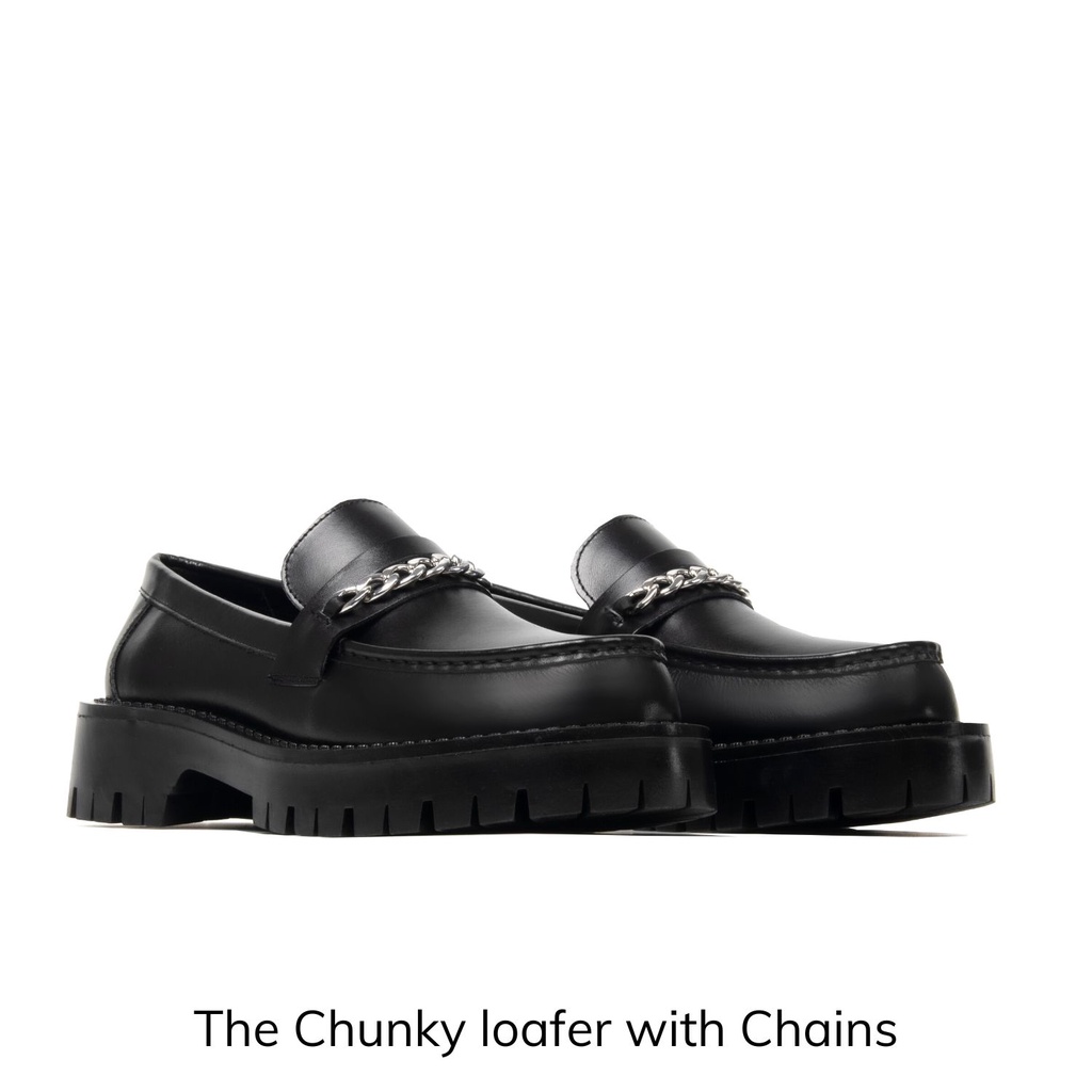 Giày da Penny Loafer with Chains đế Chunky CK03X August | Shopee Việt Nam