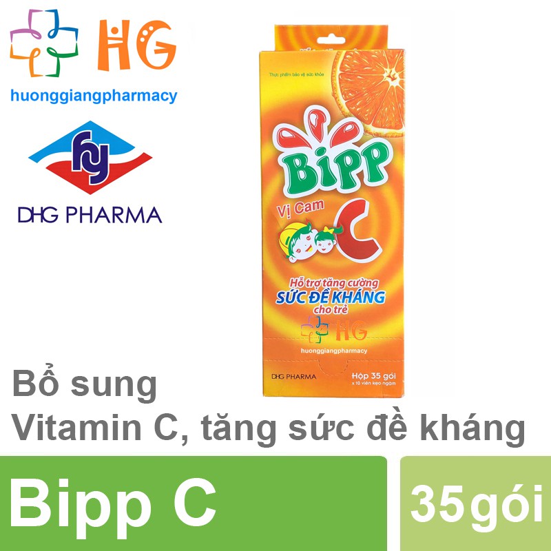 Kẹo ngậm Bipp C (Hộp 35 gói) | Shopee Việt Nam