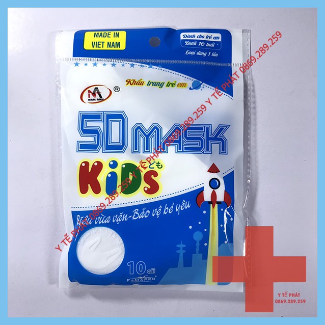 [CHÍNH HÃNG] BỘ 10 CÁI KHẨU TRANG TRẺ EM LỌC KHUẨN 99% MÙI BỤI 5D MASK ...
