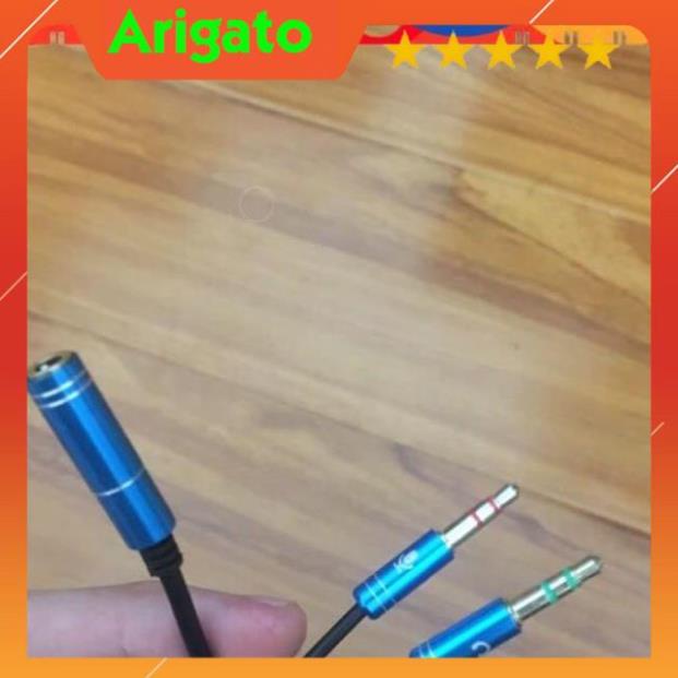 Dây chia loa mic 1 ra 2----dây gộp loa mic tai nghe 2 vào 1 jack 3.5mm ...
