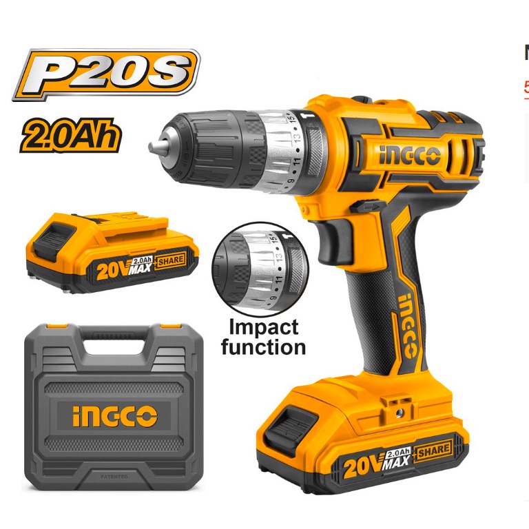 Máy khoan búa dùng pin Lithium-Ion 20V hiệu INGCO CIDLI20031 | Shopee Việt Nam