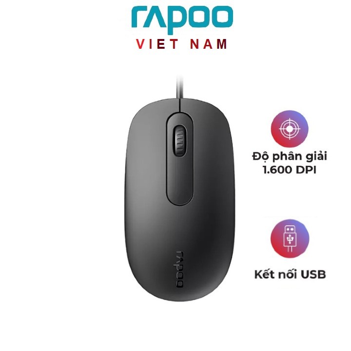 Chuột có dây RAPOO N120 cổng USB ( 1600 DPI ) | Shopee Việt Nam