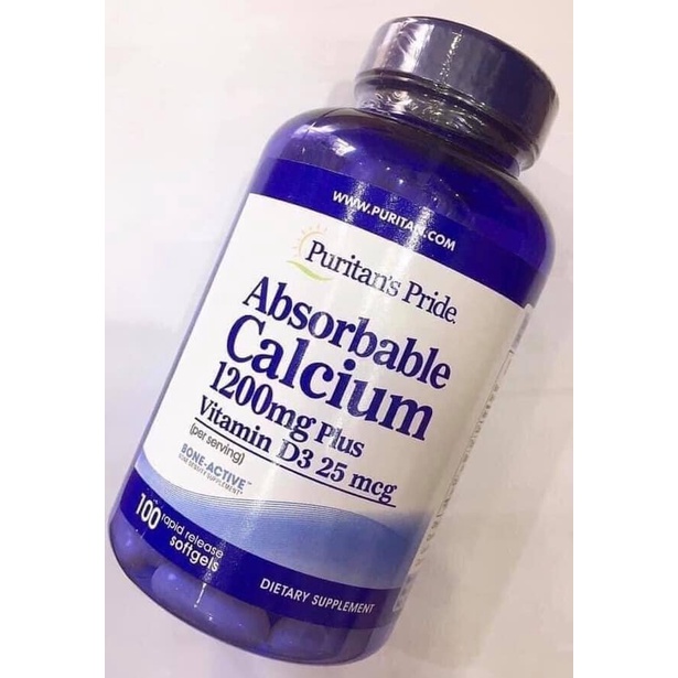 (nhắn hỏi shop) Viên uống bổ sung canxi Puritan's Pride - absorbable Calcium 1200mg plus Vitamin ...