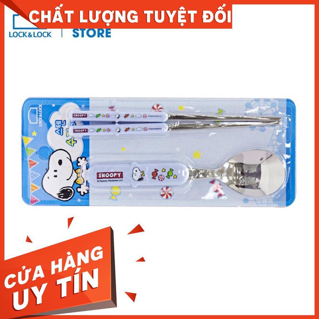 Bộ muỗng đũa cho bé hiệu Lock&Lock Snoopy Amusement Park | Shopee Việt Nam