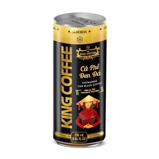 Combo 6 lon Cà Phê Đen Đá đậm gu Việt KING COFFEE - Lon 238ml - Lốc 6 ...