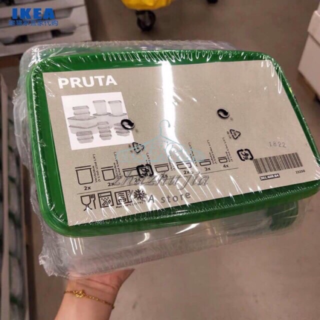 Set 17 hộp nhựa xanh PRUTA IKEA | Shopee Việt Nam