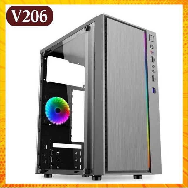 Thùng Case Máy Tính VSP V206 LED RGB-USB 3.0 | Shopee Việt Nam