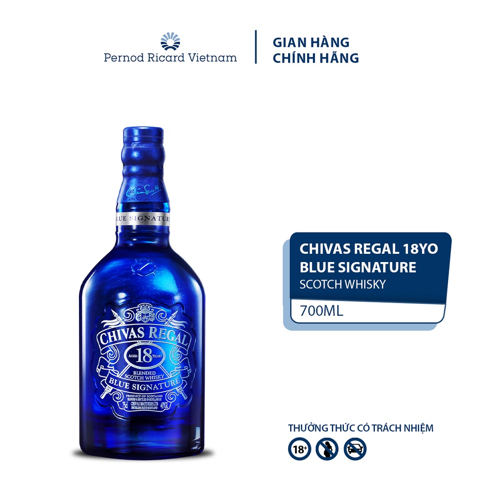 Rượu Whisky Chivas Regal 18 Blue Signature Nồng Độ Alc 40% 700ml Kèm ...