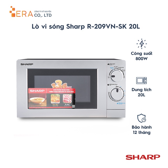 Lò vi sóng Sharp R-209VN-SK 20L | Shopee Việt Nam