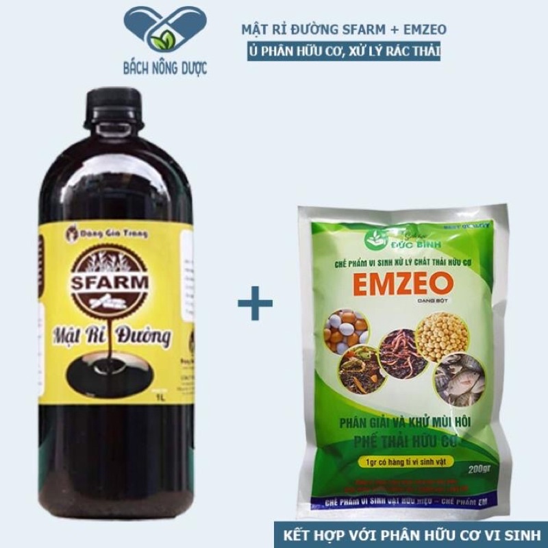 SET 1 MẬT RỈ ĐƯỜNG VÀ 1 CHẾ PHẨM VI SINH EMZEO Dùng Để Nuôi Cấy Vi Sinh ...