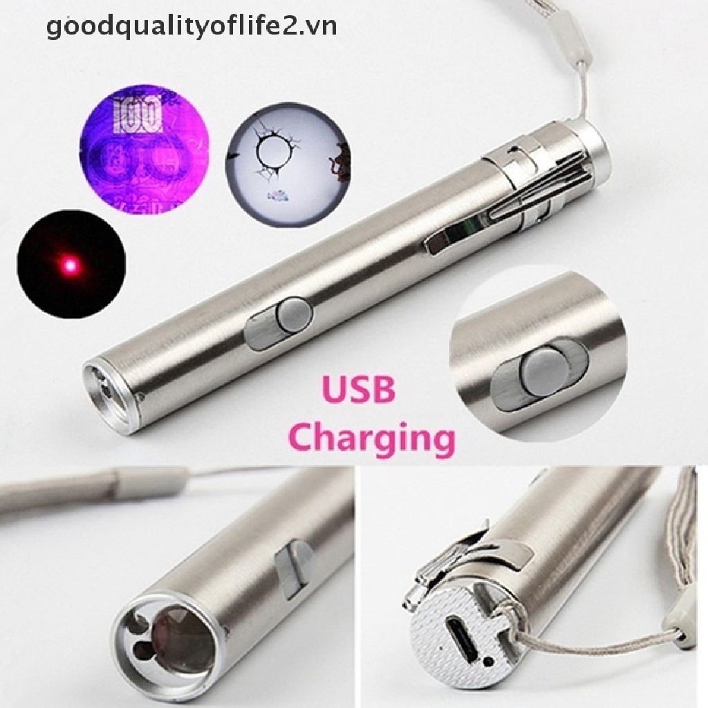 Đèn Pin Laser USB Mini 3 Trong 1 Bằng Hợp Kim Nhôm Chất Lượng Cao | Shopee Việt Nam
